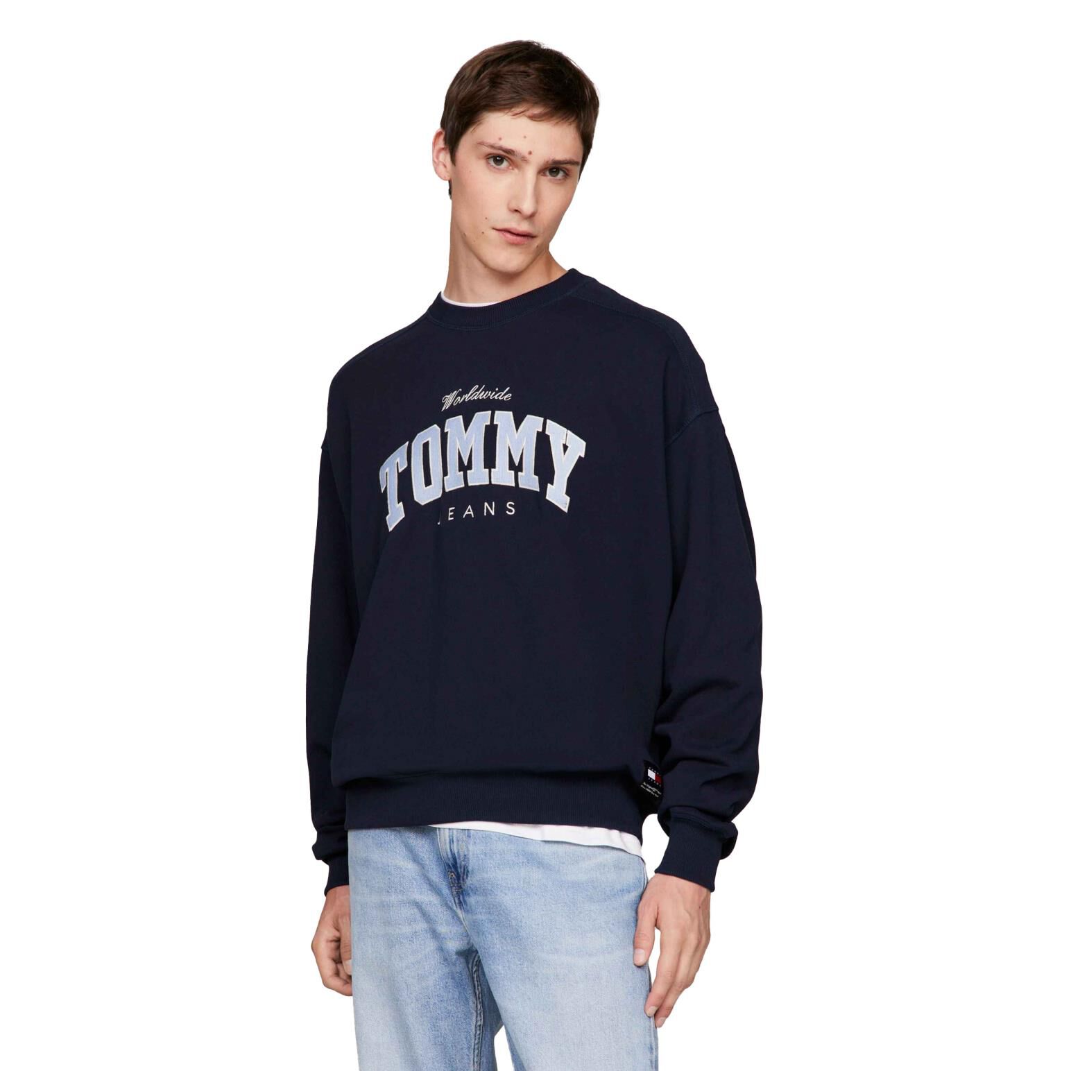 Tommy Jeans Boxy Varsity Crew Ext Ballantynes Department Store